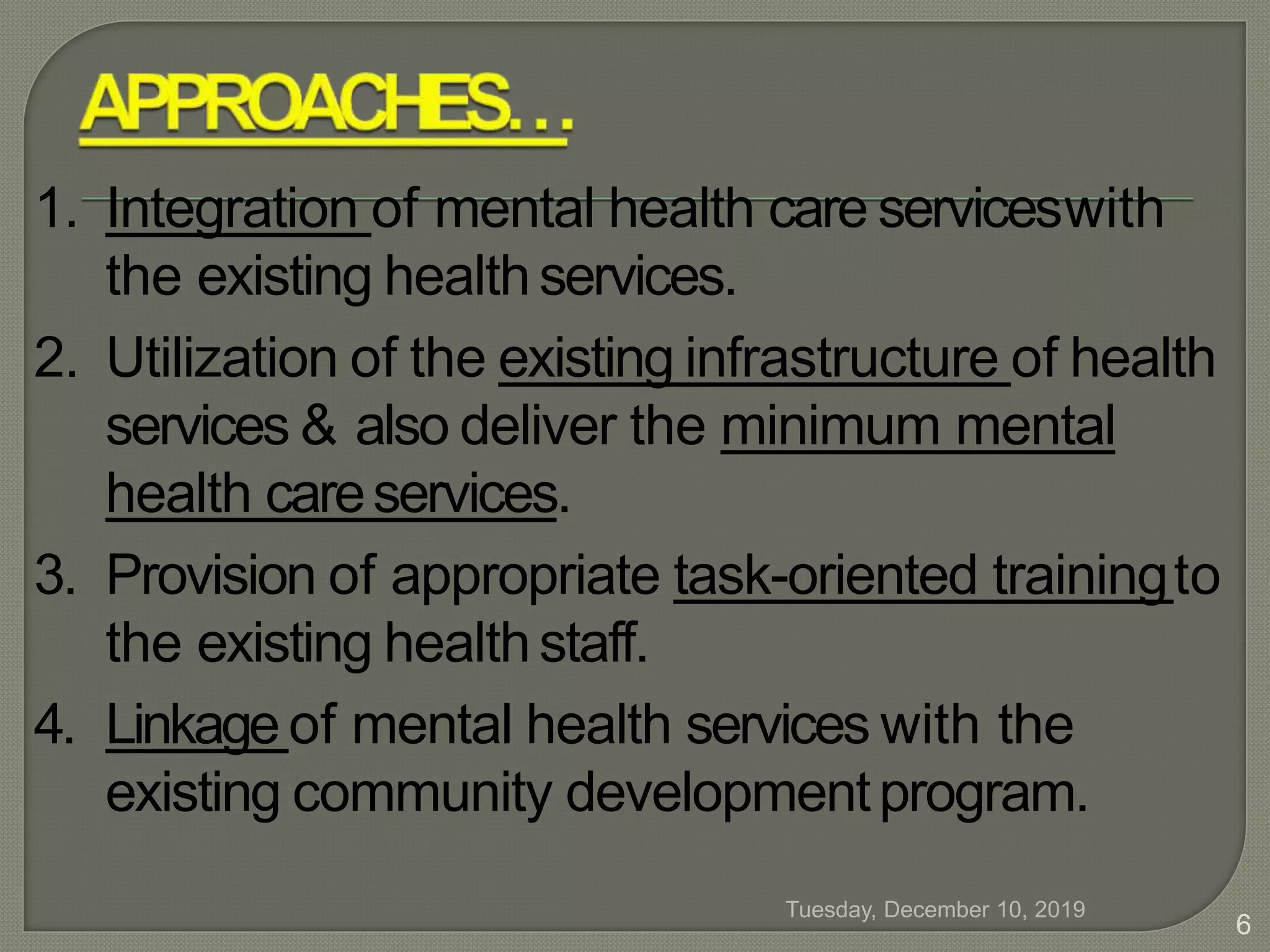 National mental health program | PPTX