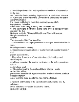 National mental health programme | DOC