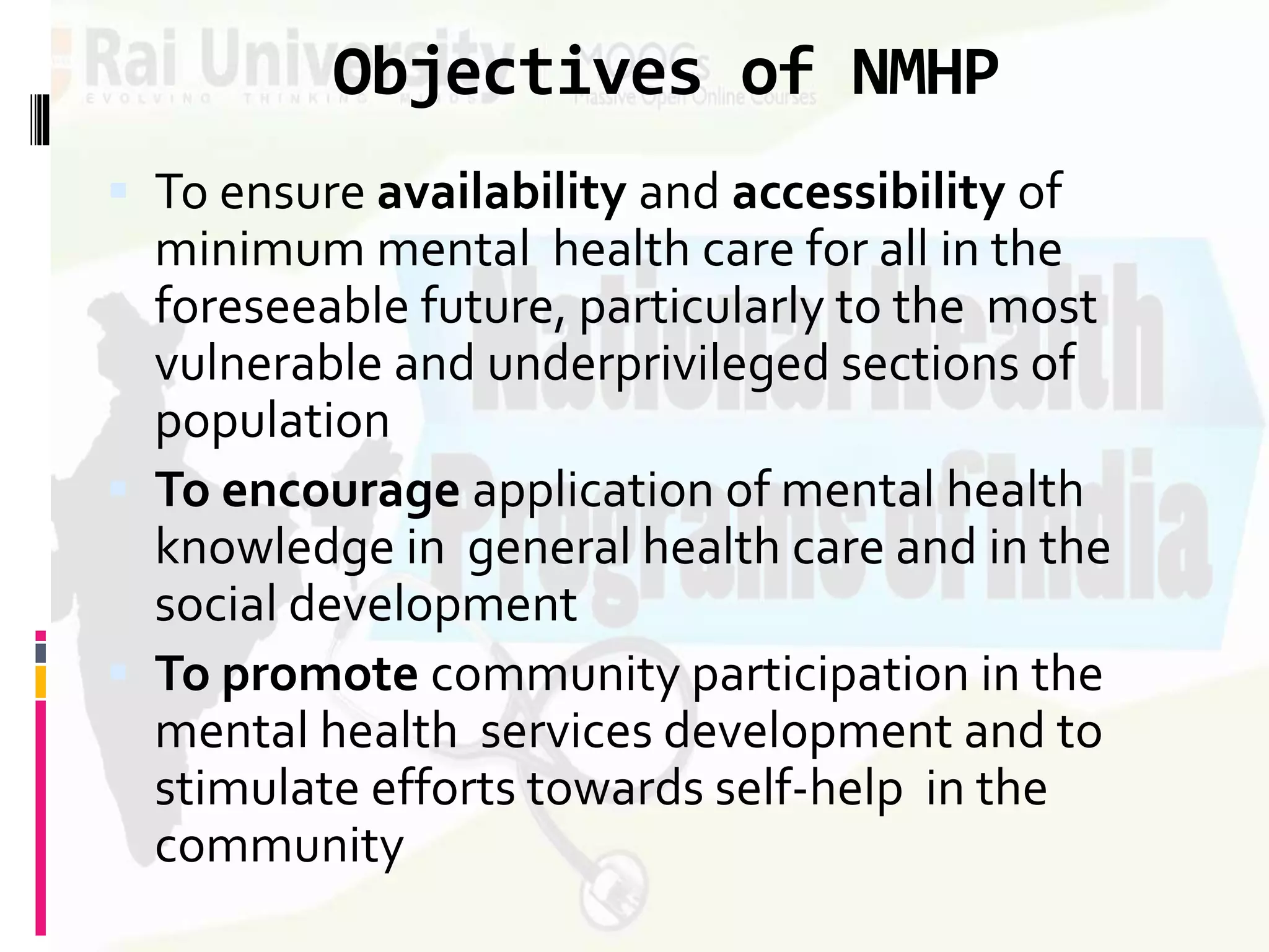 National mental health programme | PPTX
