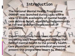National mental health programme | PPTX