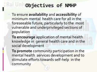National mental health programme | PPTX