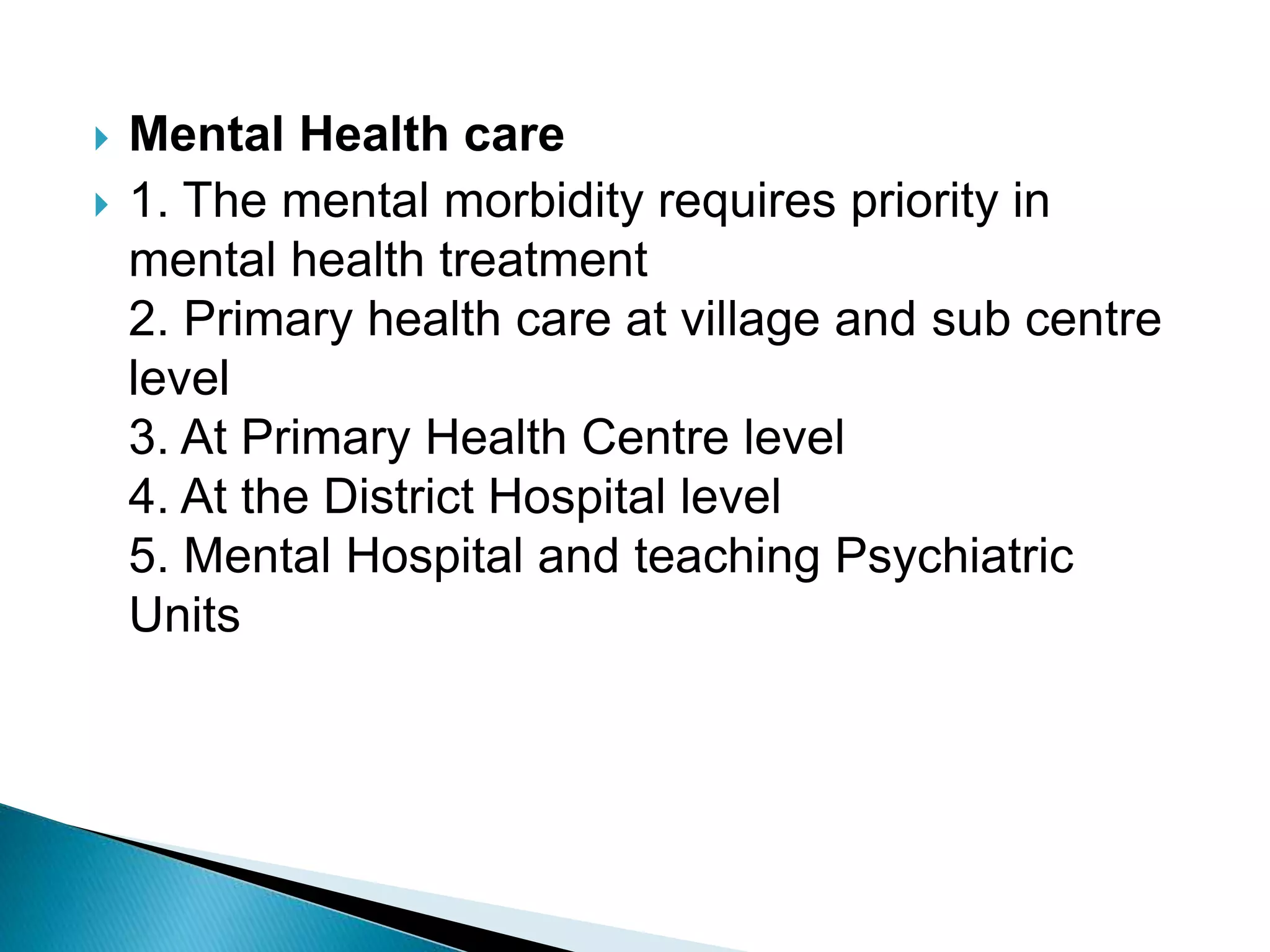 National mental health programme | PPTX