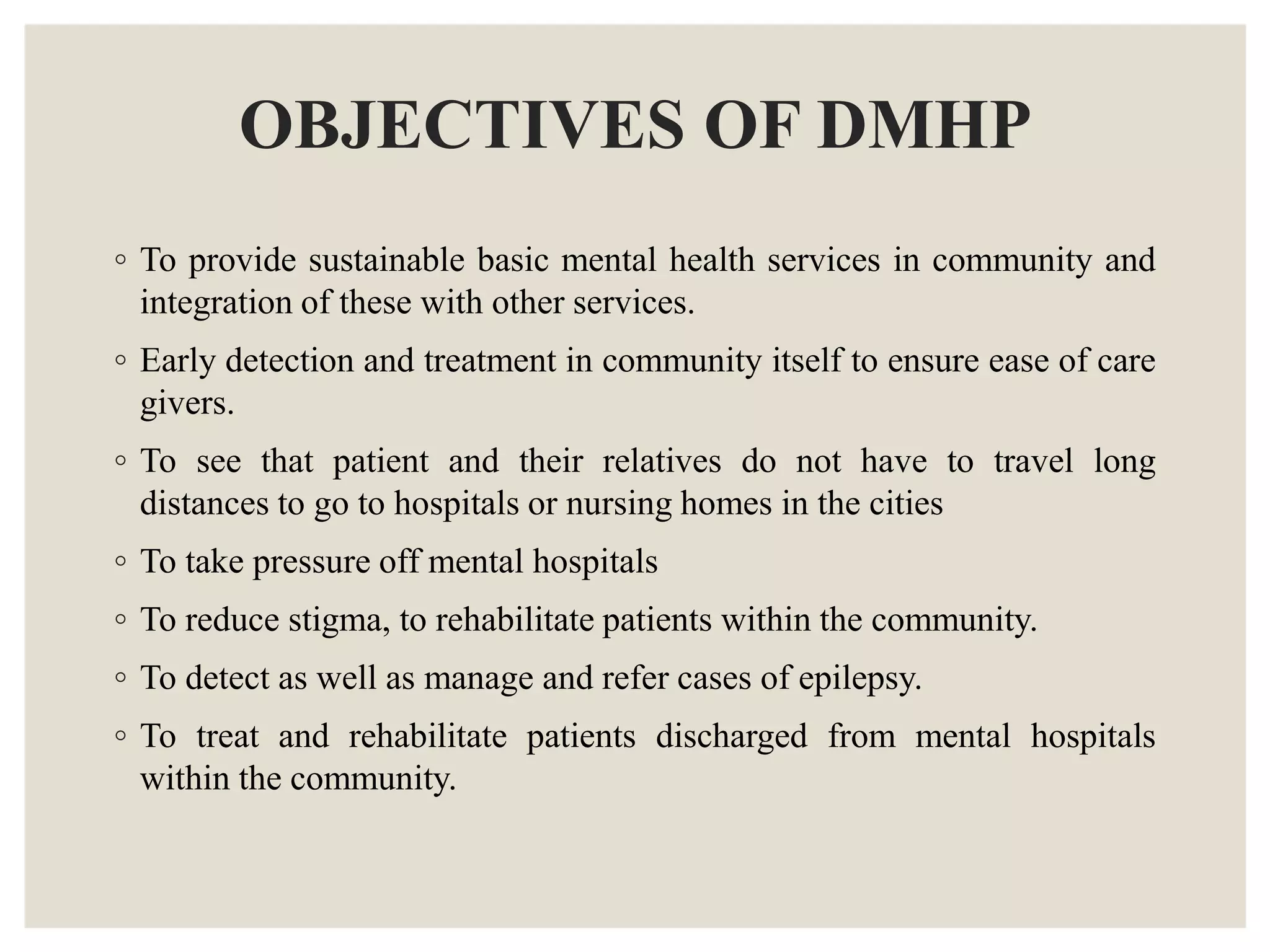 National mental health programme | PPTX
