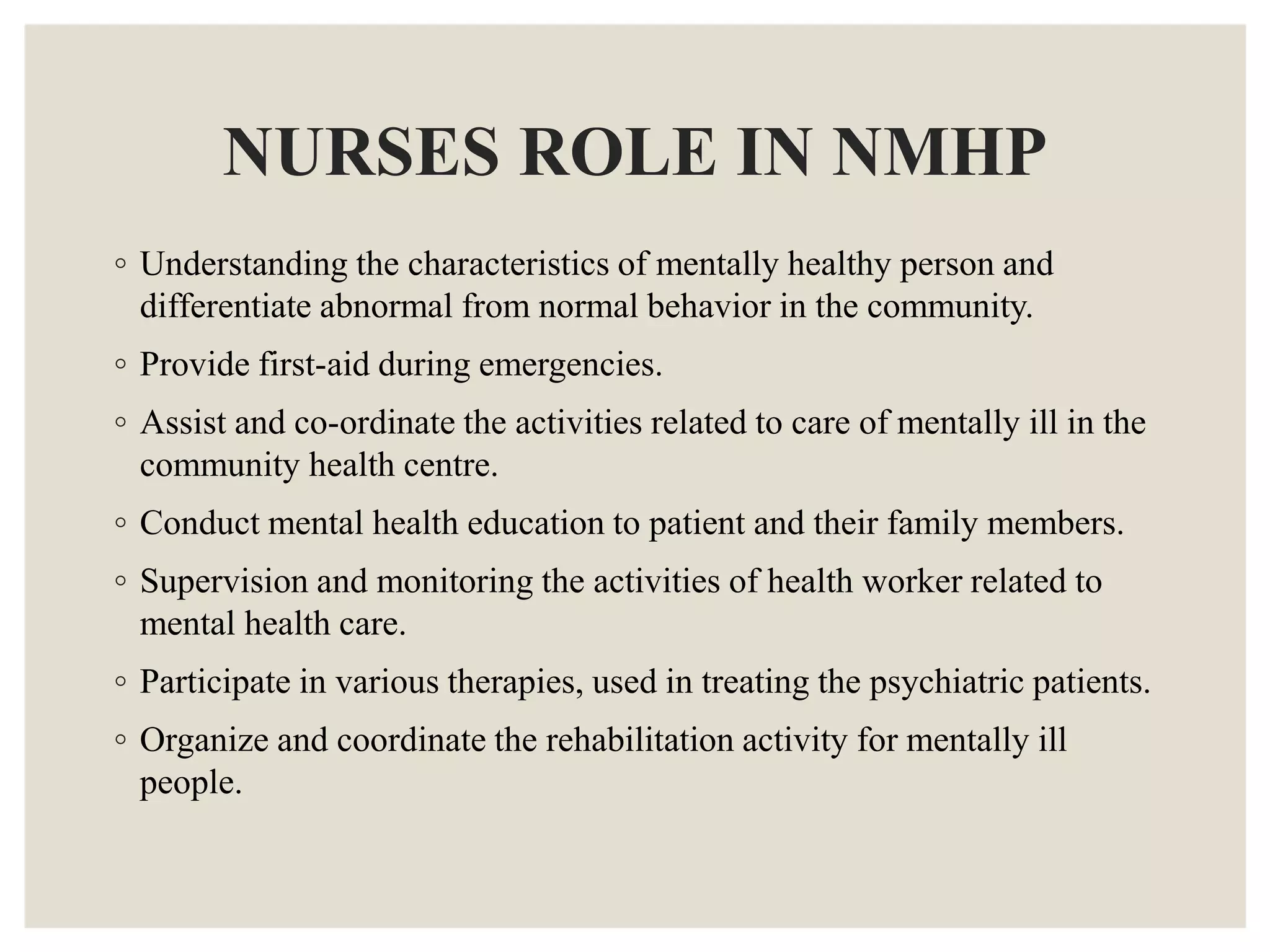 National mental health programme | PPTX
