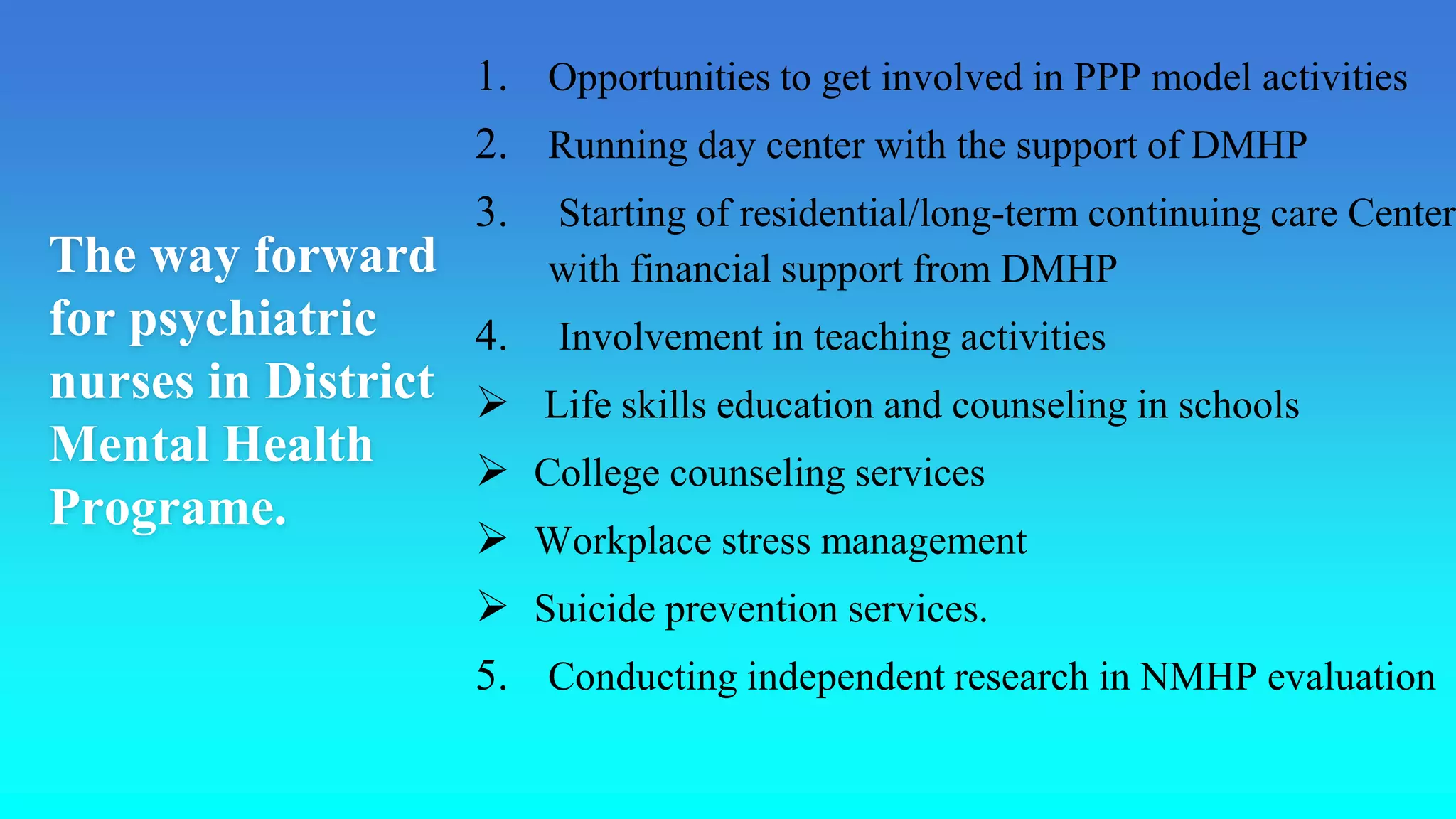 National mental health programme | PPTX