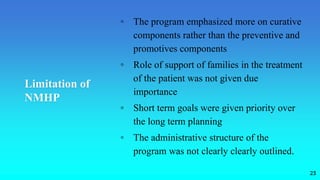 National mental health programme | PPTX