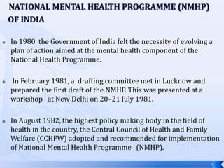 National mental health programme (nmhp) | PPTX