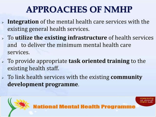 National mental health programme (nmhp) | PPTX | Mental Health ...