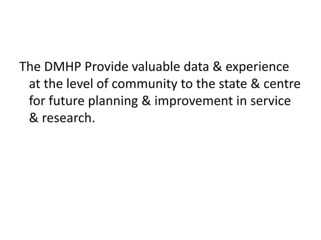 National mental health programme (nmhp) | PPTX | Mental Health ...