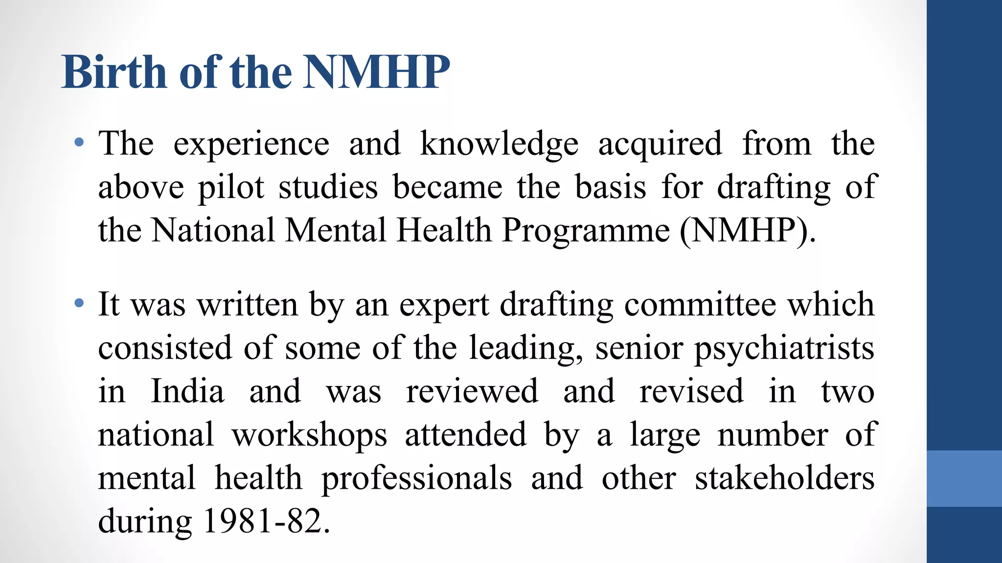 National mental health program (NMHP) | PPTX