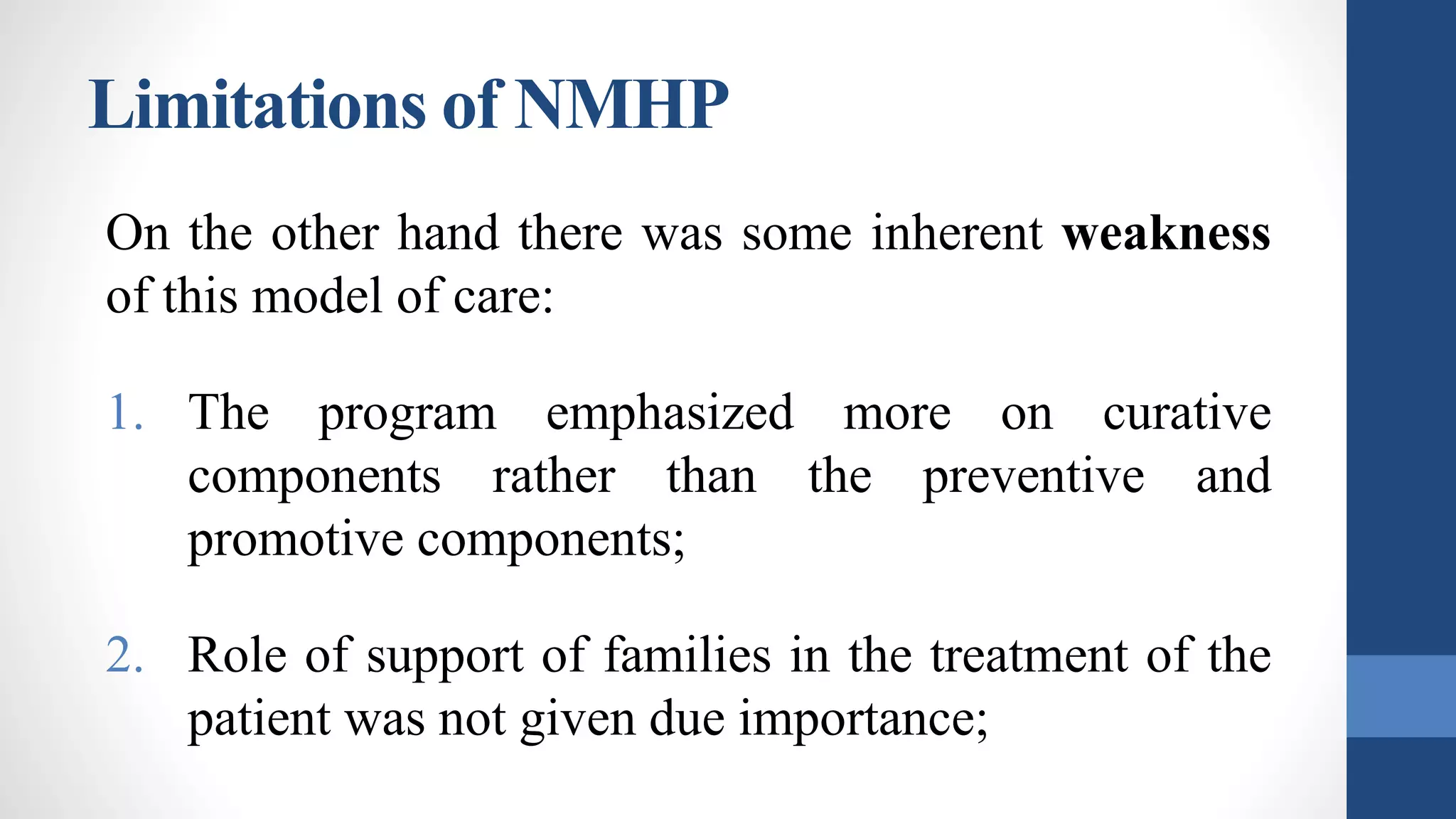 National mental health program (NMHP) | PPTX