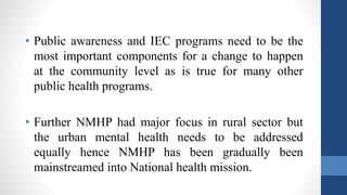 National mental health program (NMHP) | PPTX