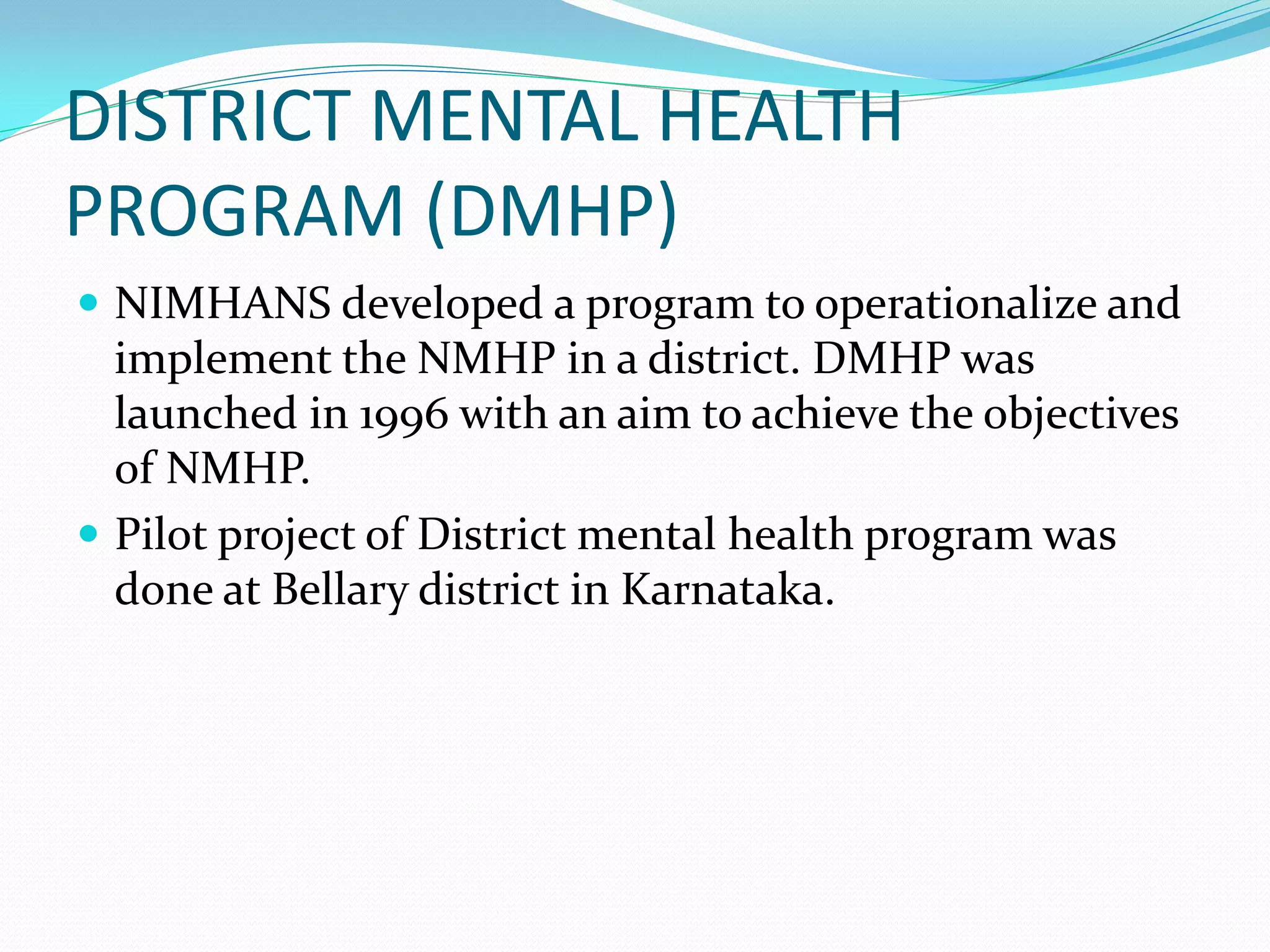 National Mental Health Programme by SuShodh Edutech | PDF