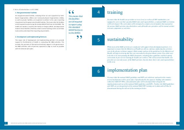 National Monitoring And Evaluation Guidelines And Standard Operating