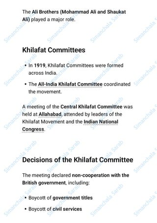 Indian National Movement (1920–1947) Complete Notes PDF by Simanchala ...
