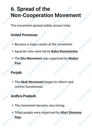 Indian National Movement (1920–1947) Complete Notes PDF by Simanchala ...