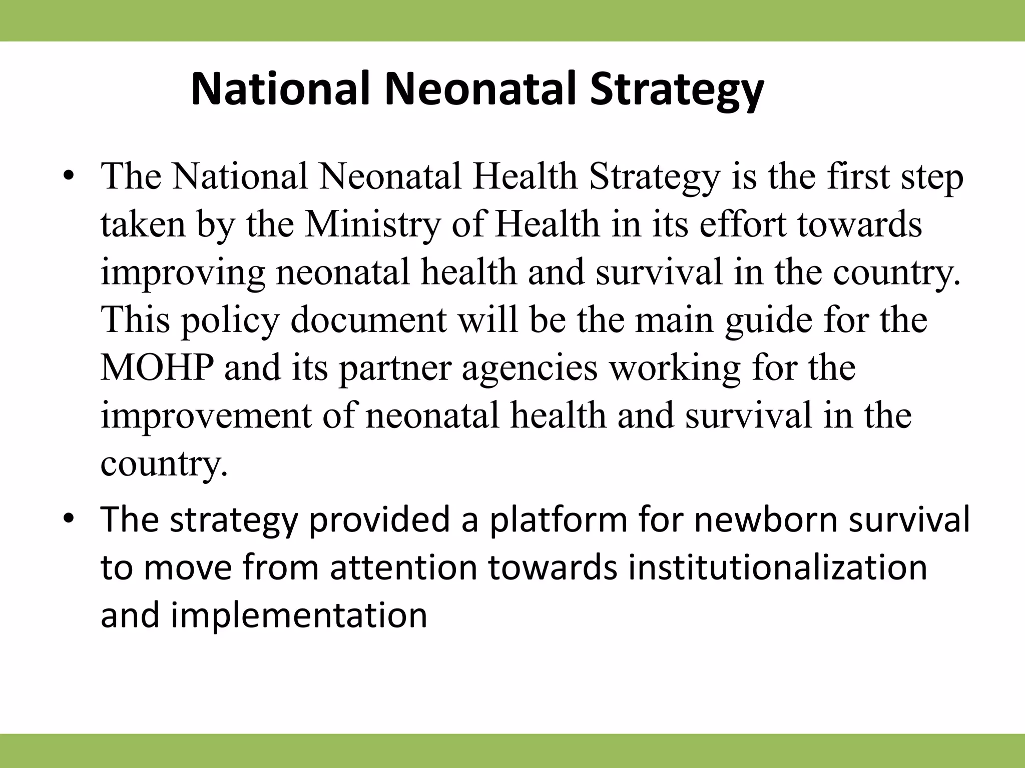 National neonatal strategy | PPTX