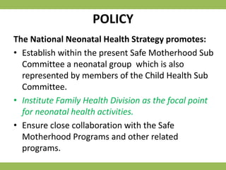 National neonatal strategy | PPTX