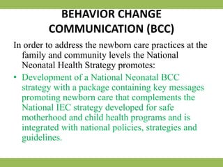 National neonatal strategy | PPTX