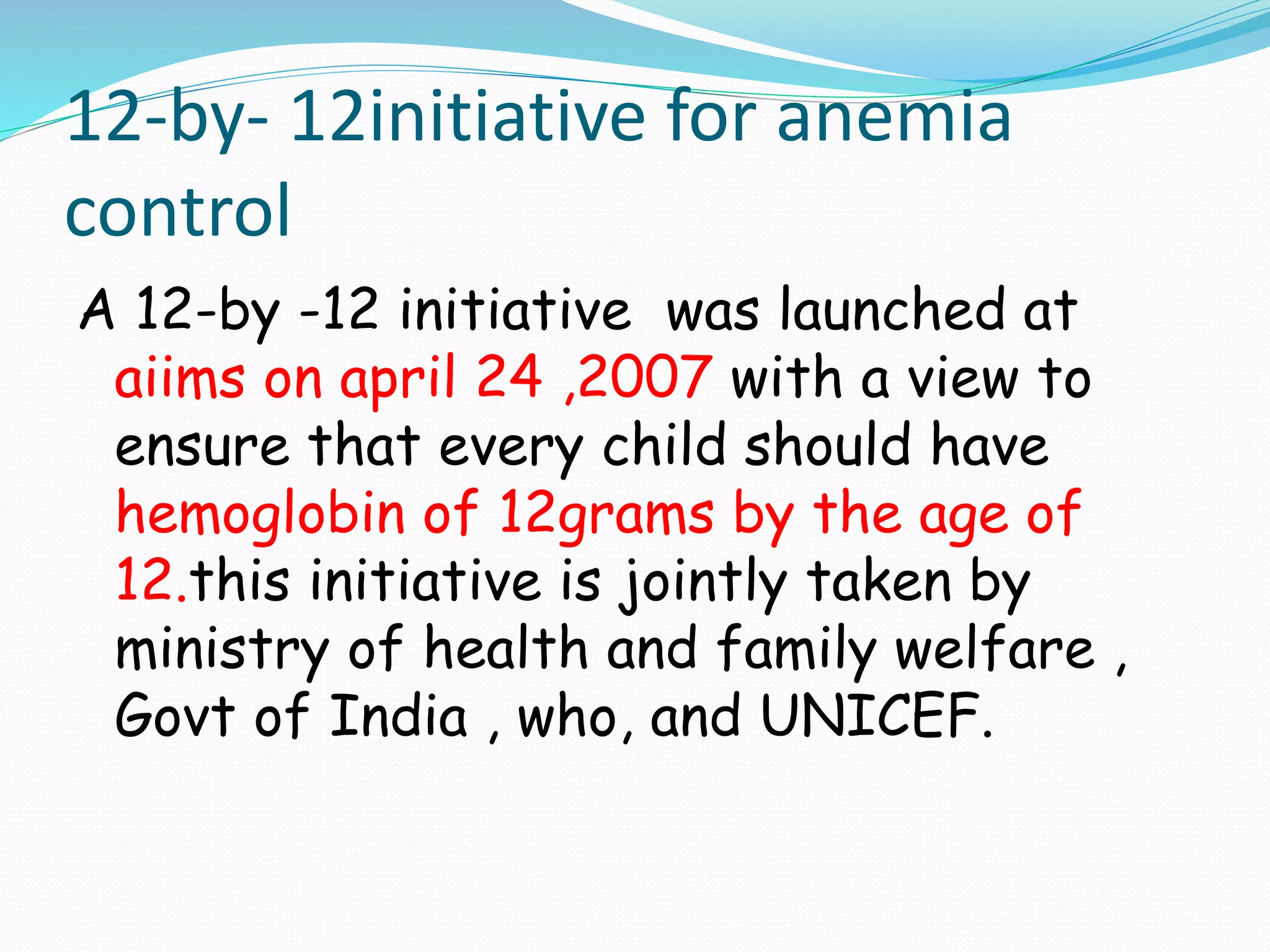 National nutritional anemia prophylaxis programme | PPTX