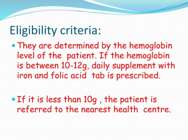 National nutritional anemia prophylaxis programme | PPTX | Blood ...
