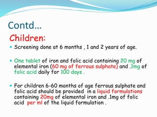 National nutritional anemia prophylaxis programme | PPTX