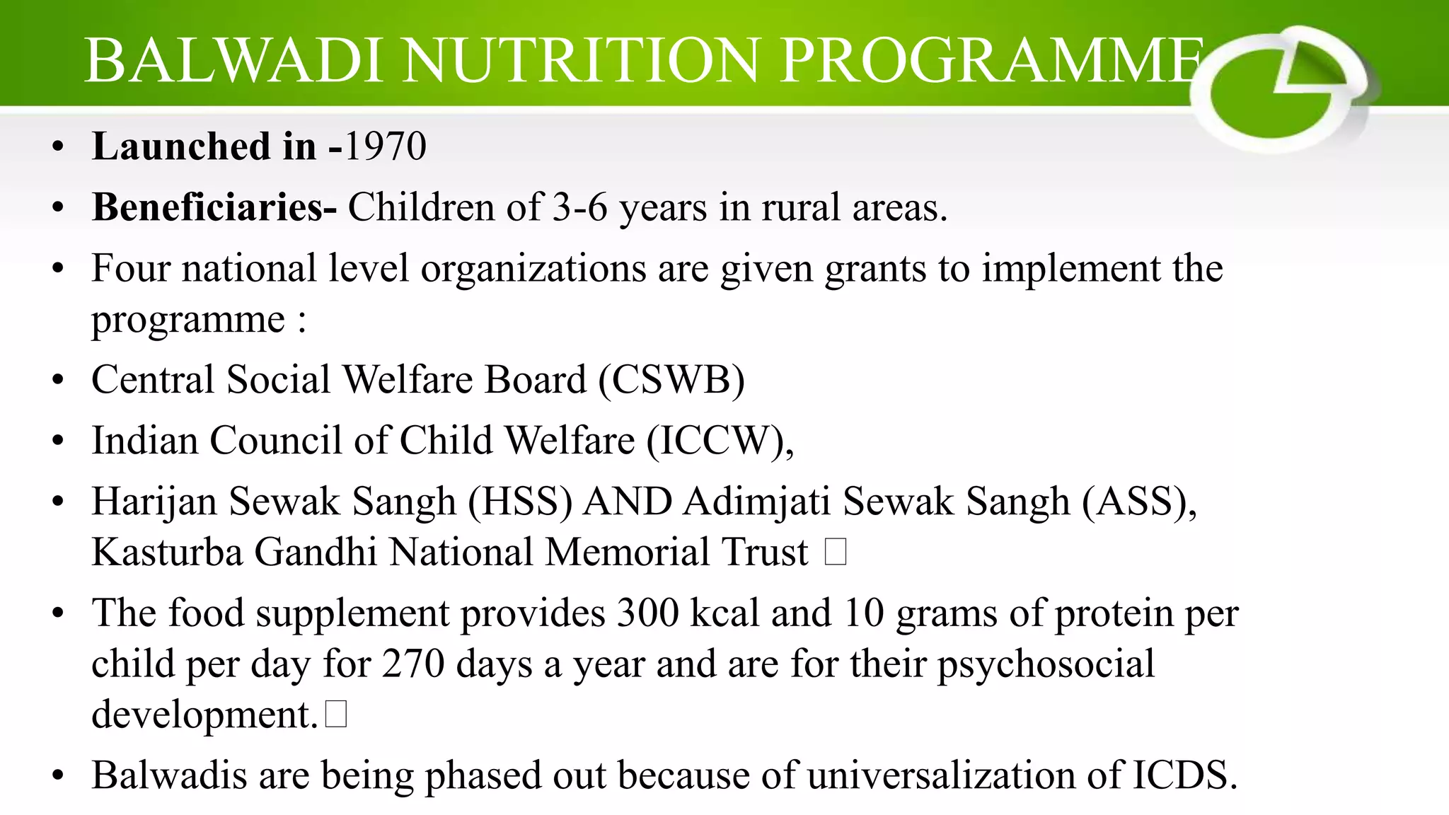National nutritional program in india | PPTX