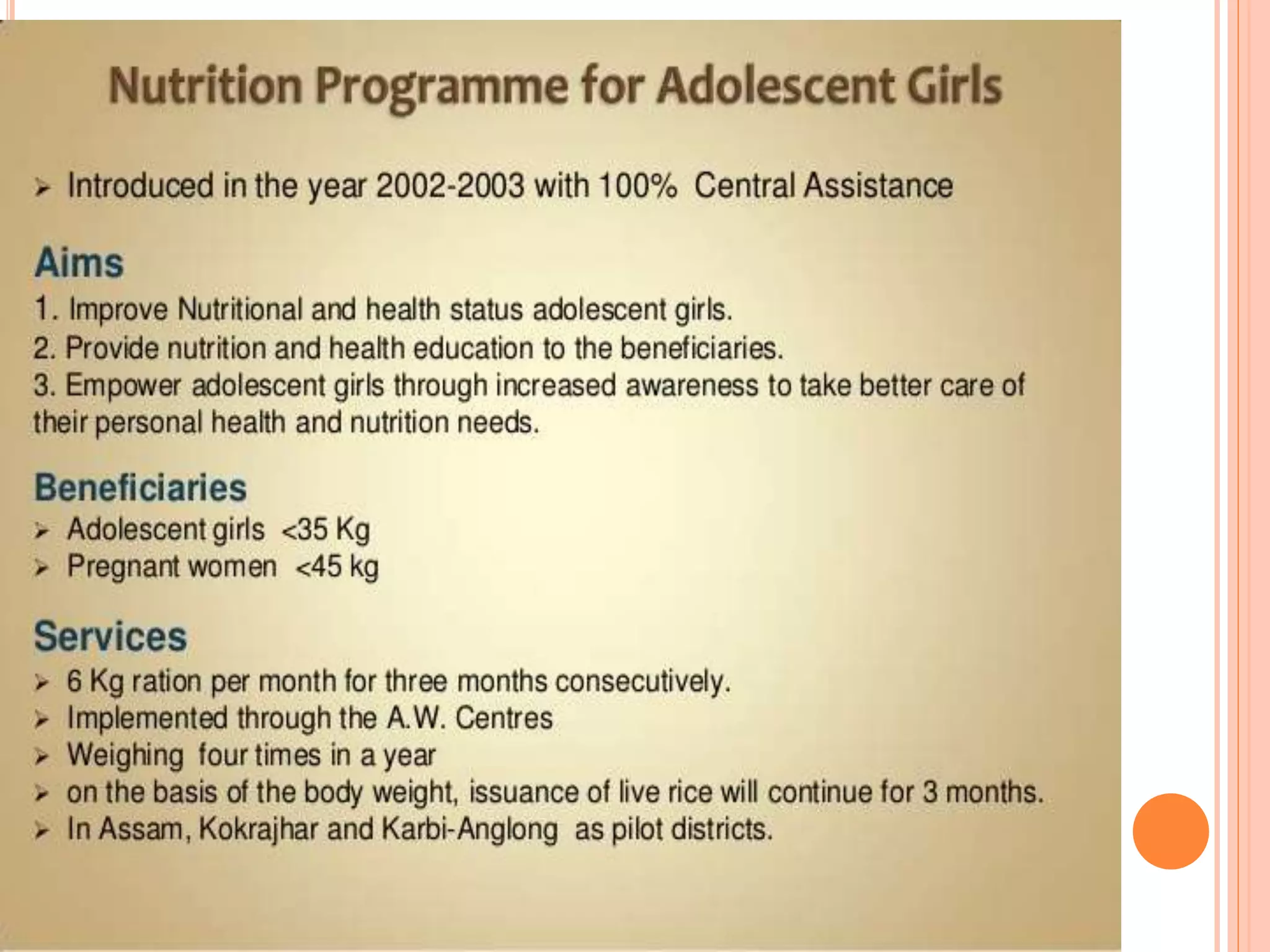 National nutritional programme | PPTX