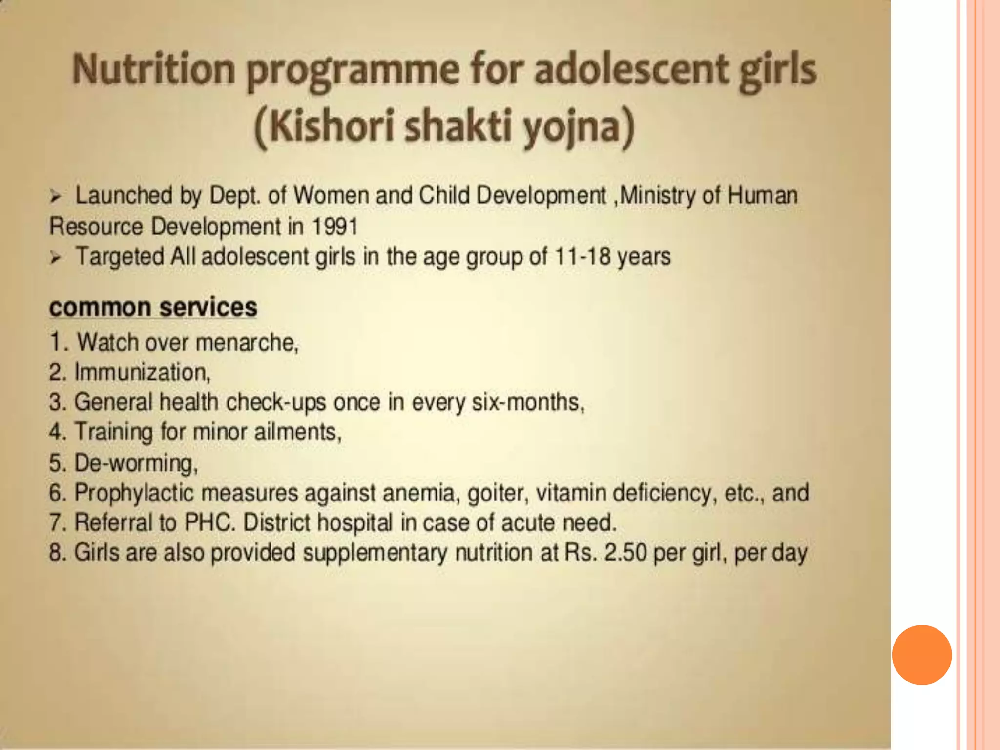 National nutritional programme | PPTX