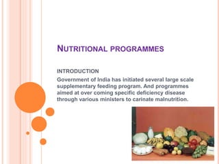 National nutritional programme | PPTX