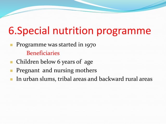 National nutritional programmes for | PPTX