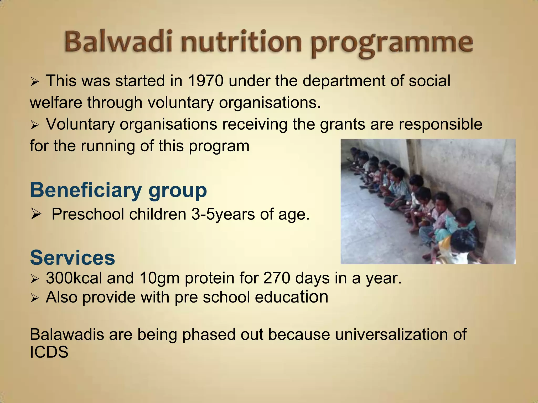 National nutritional programmes in india | PPTX