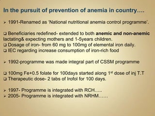 National nutritional programmes in india | PPTX