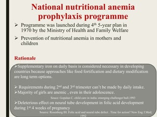 National Nutritional Programmes In India | PPTX