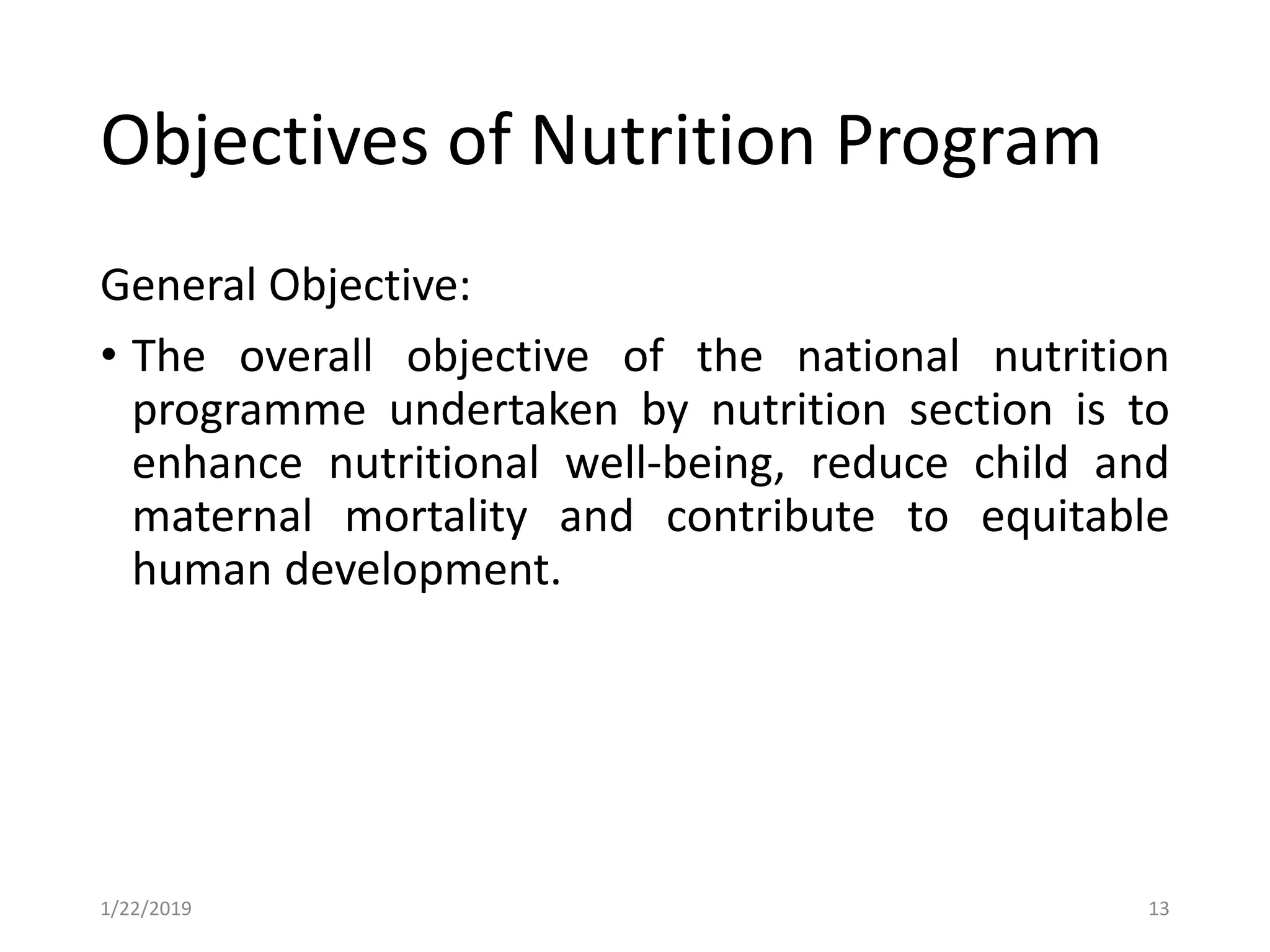 National nutrition program | PPTX