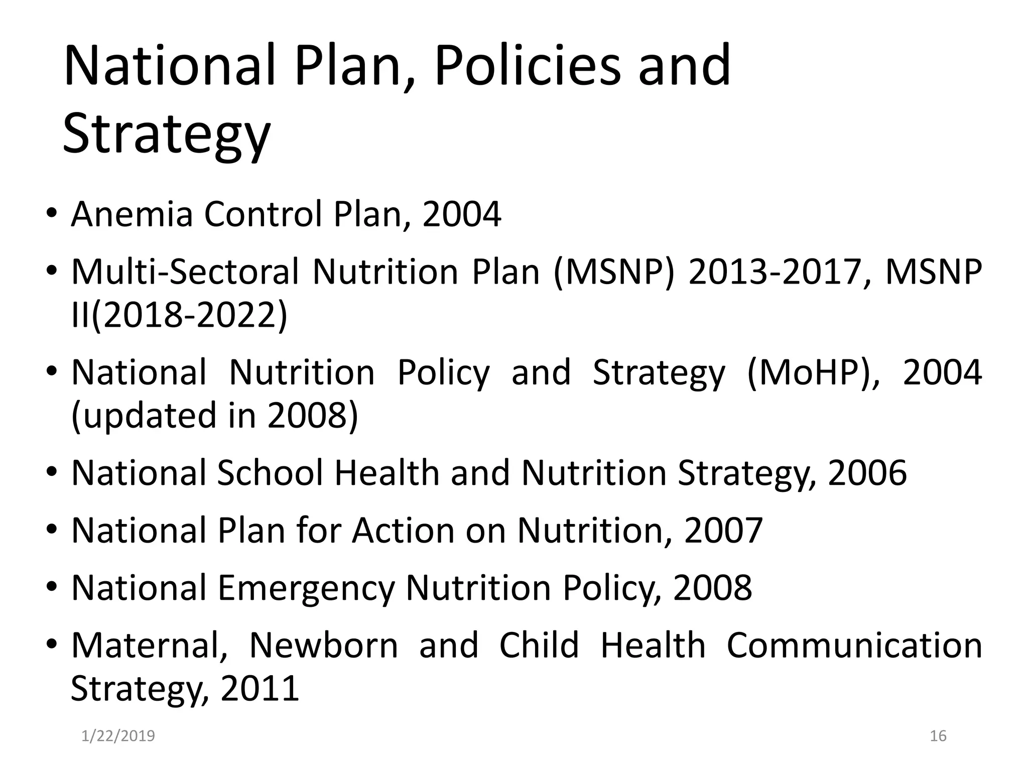 National nutrition program | PPTX