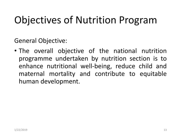 National nutrition program | PPTX