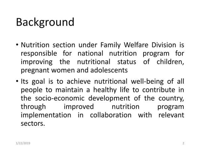 National nutrition program | PPTX
