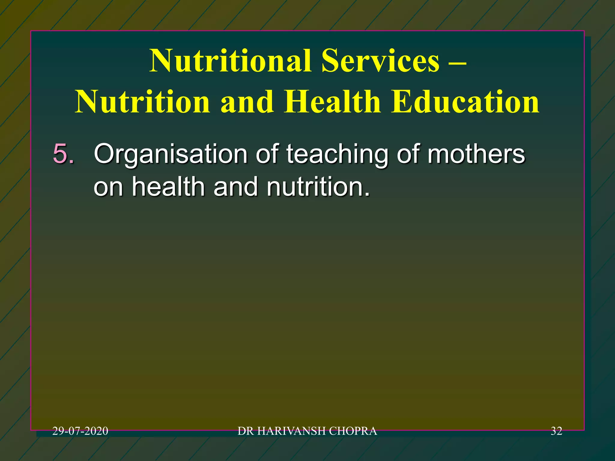 National nutrition programmes. | PPT