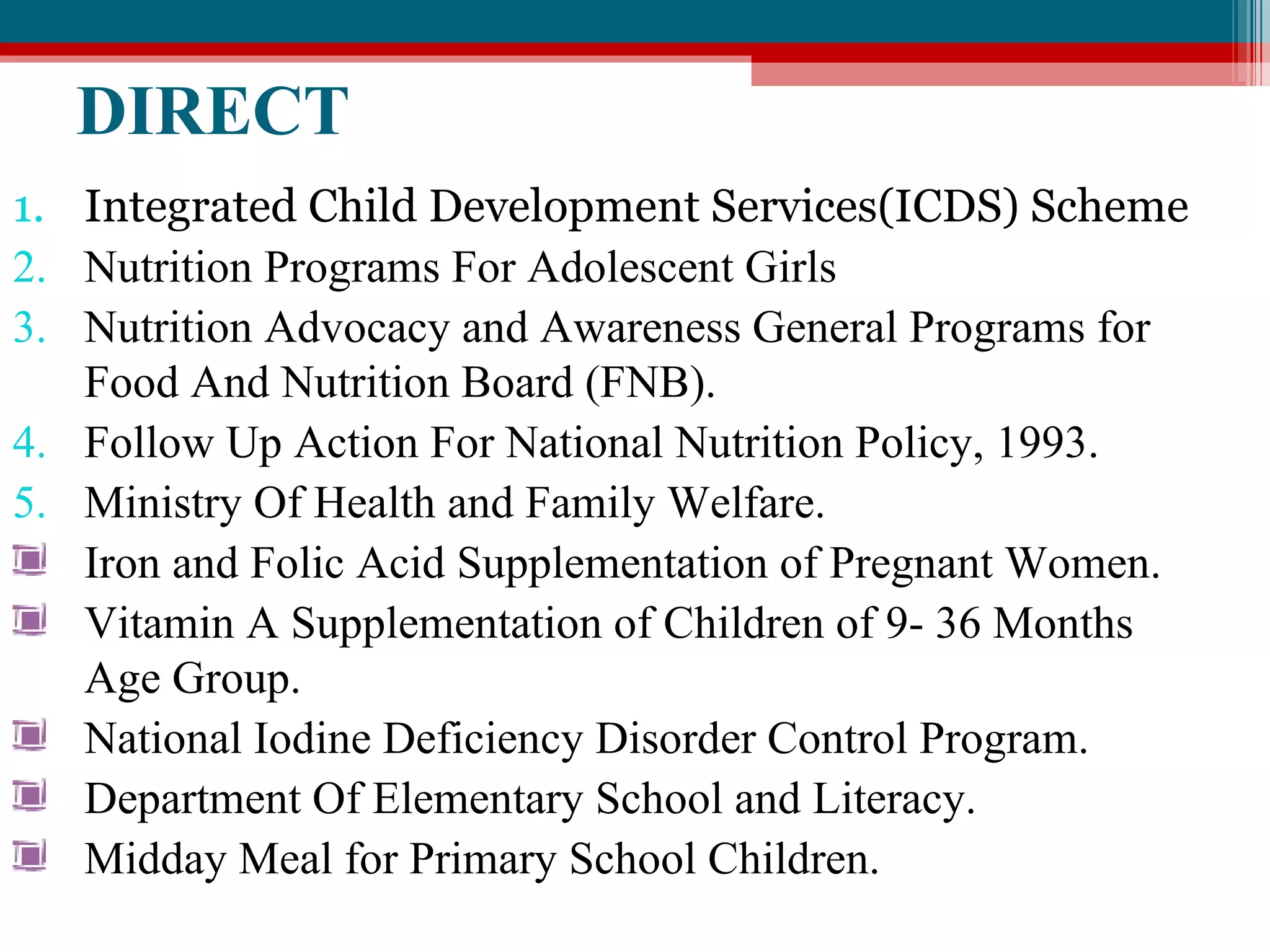National nutrition programs | PPT
