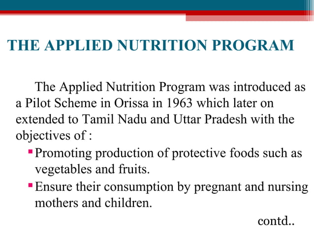 National nutrition programs