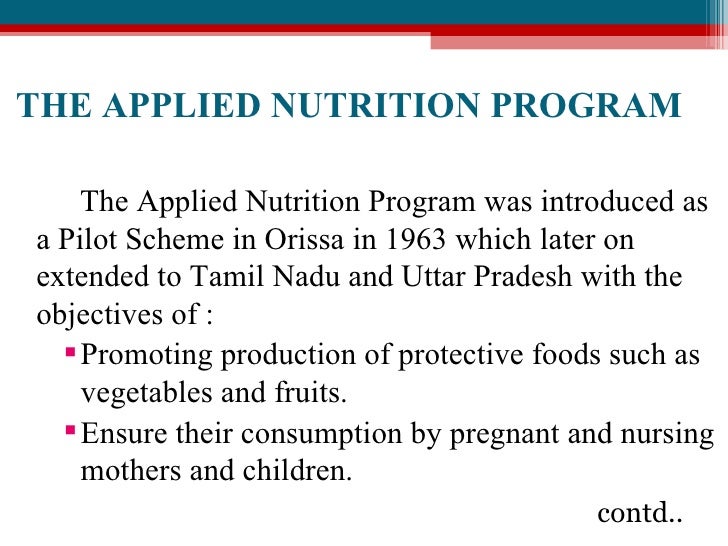 National nutrition programs