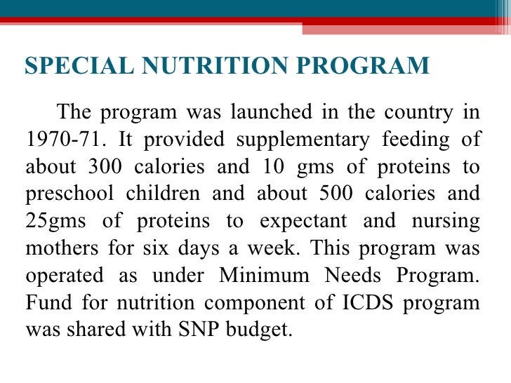 National nutrition programs