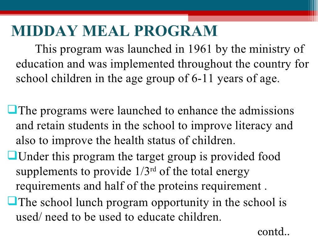 National nutrition programs