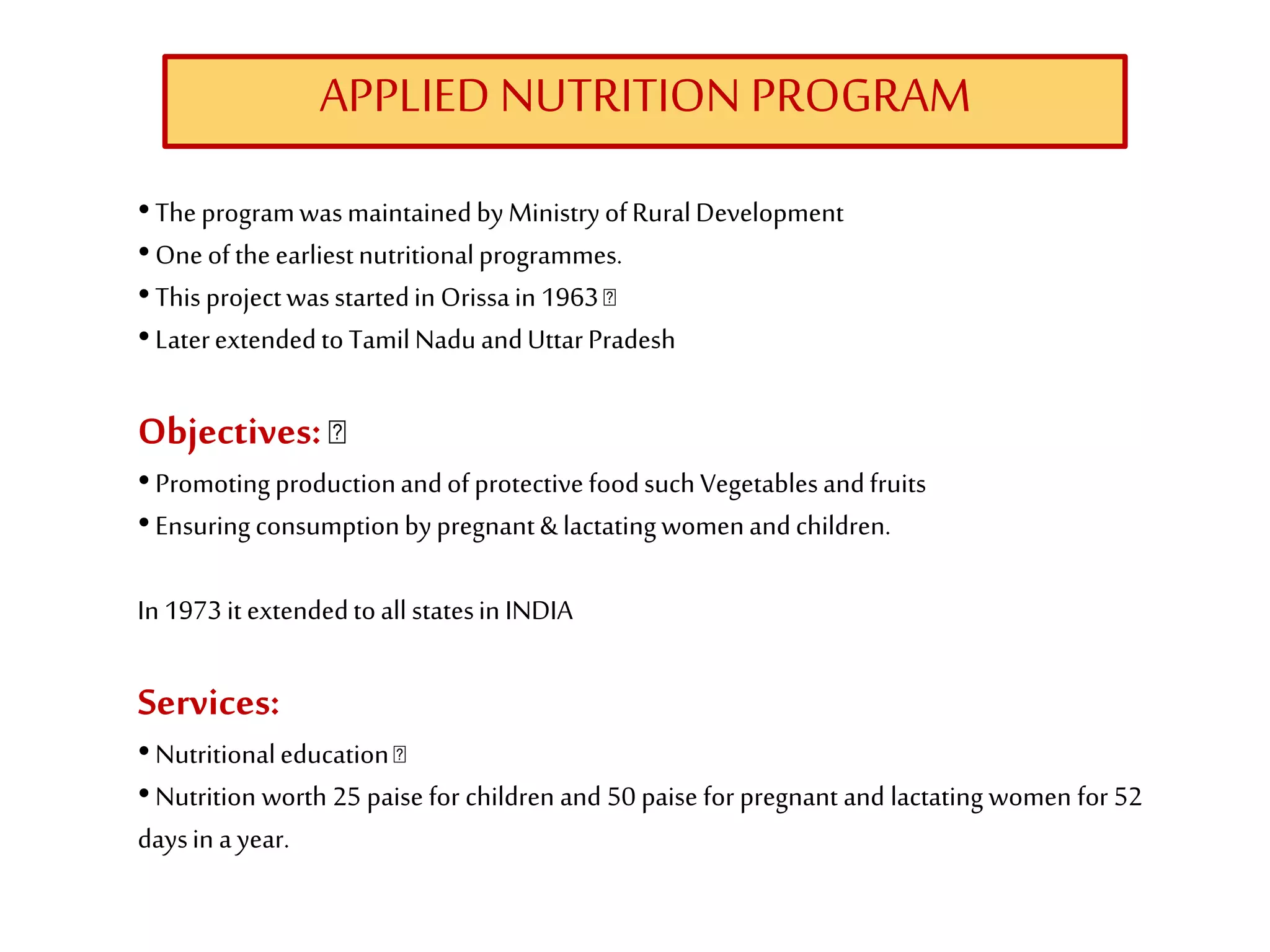 National nutrition programs | PPTX