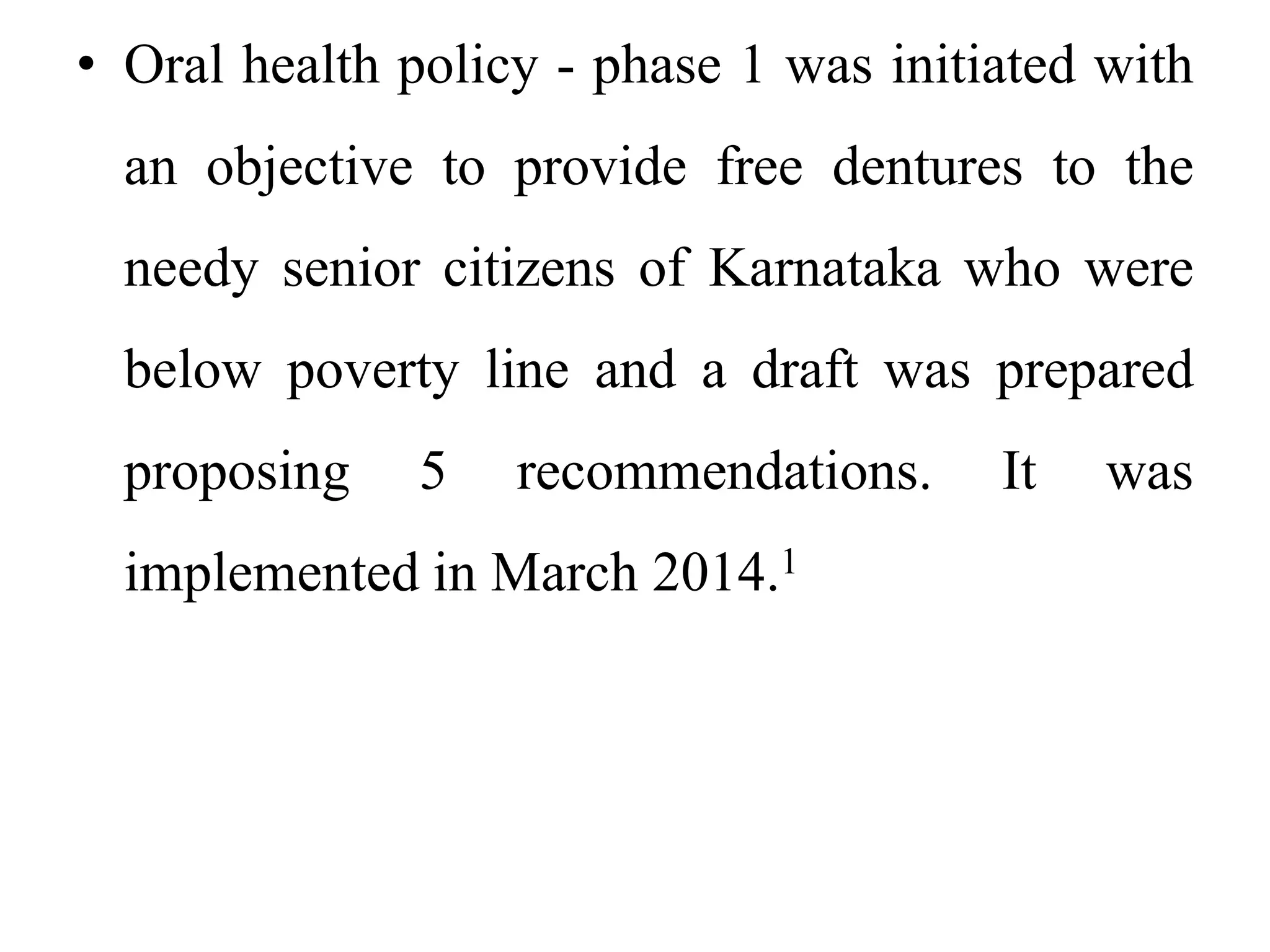 National oral health policy | PPTX