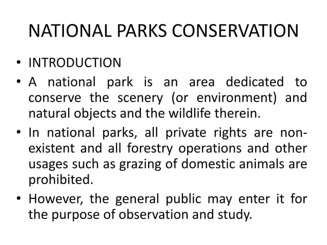 National park and biospher reserve conservation | PPTX