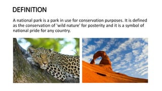 GEOGRAPHY YEAR 9 NATIONAL PARKS AND PROTECTED AREAS | PPTX