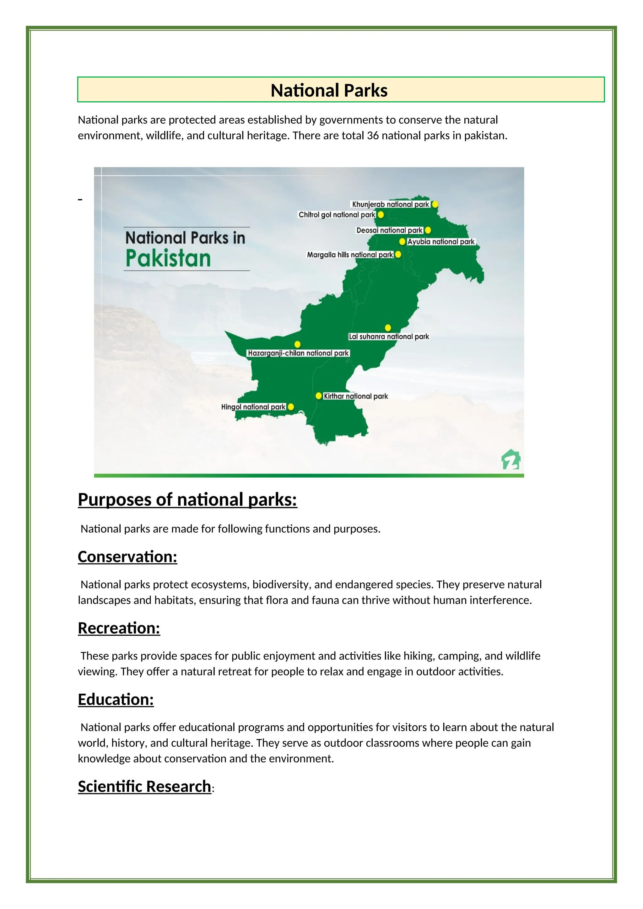 National parks which are present in Pakistan.docx
