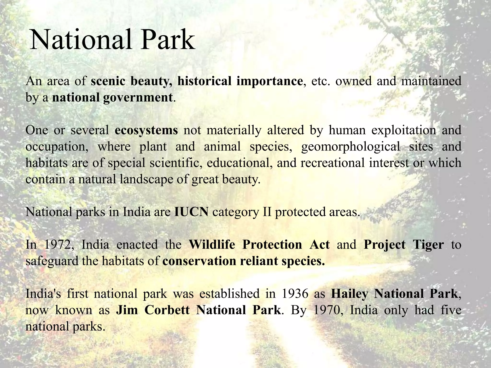 National parks of india ppt | PPTX